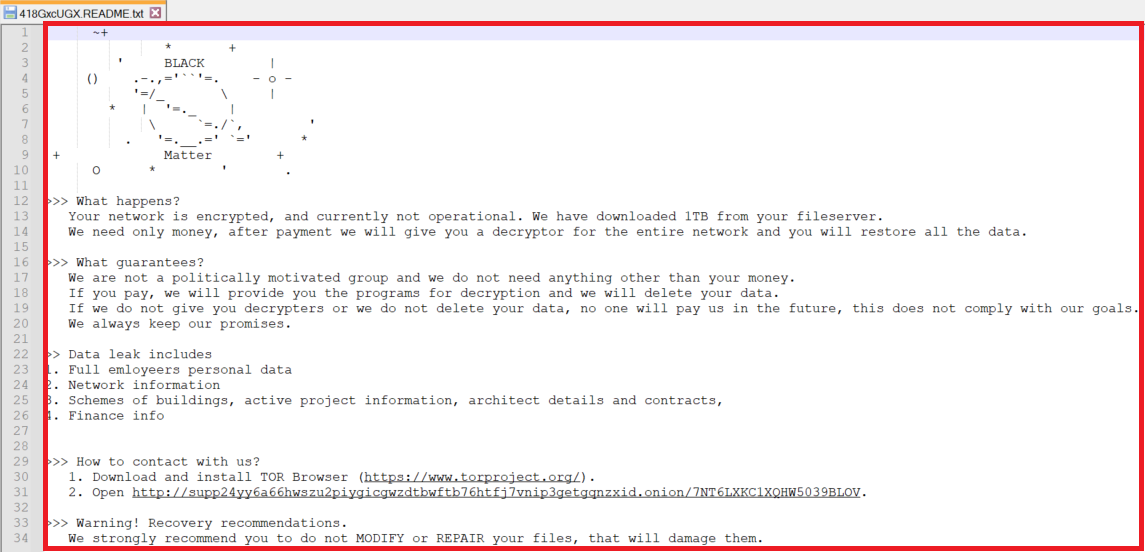 Cyble - Dissecting BlackMatter Ransomware