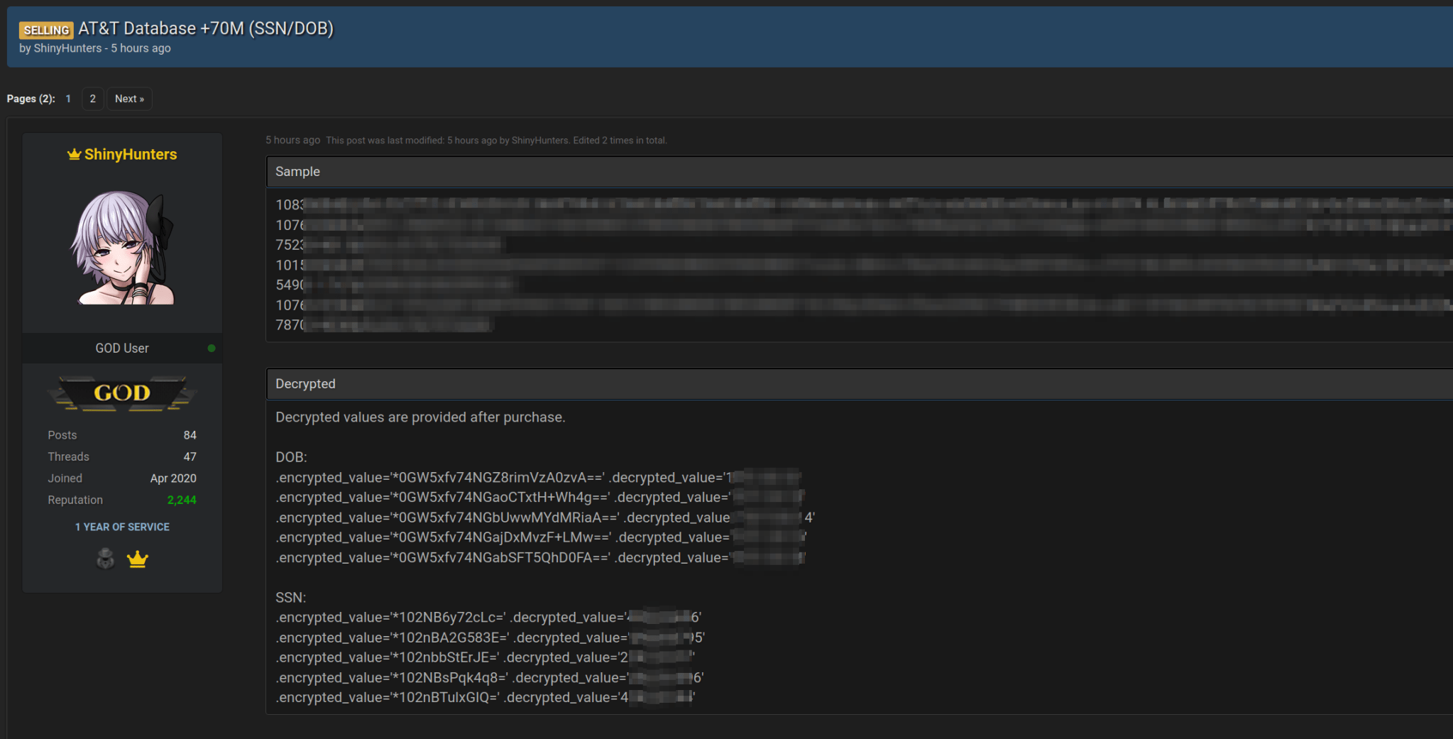 AT&T Denies ShinyHunters' Claim Of 70M User Data Breach