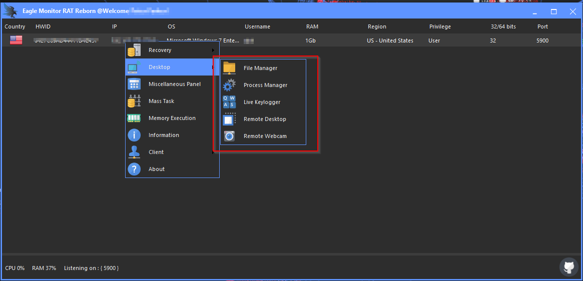 Cyble - Under The Lens: Eagle Monitor RAT