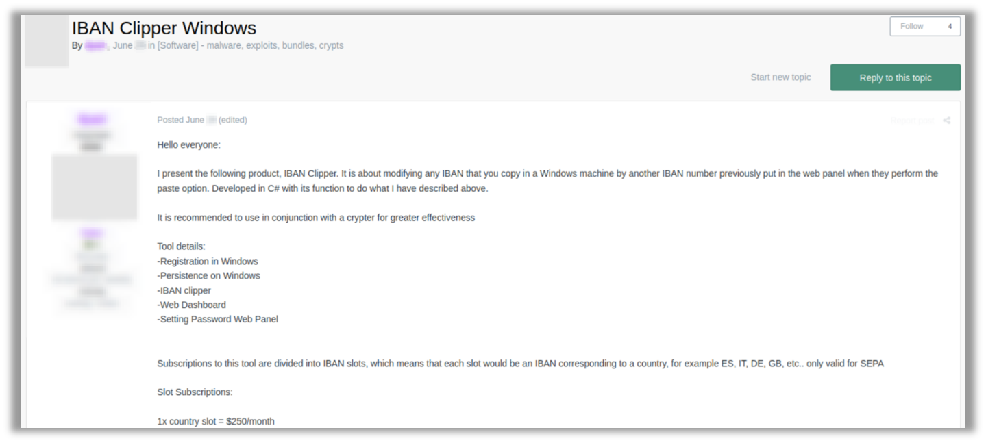 Clipper Malware Targets IBAN & Crypto Transactions
