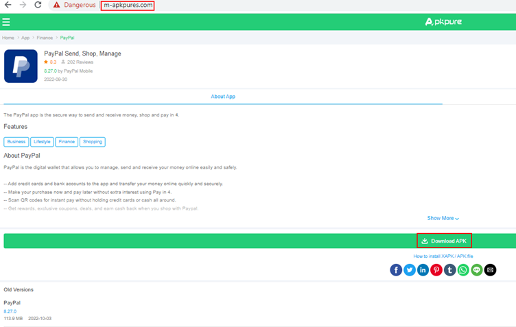Figure-2-Apkpure-Phishing-Website - Cyble