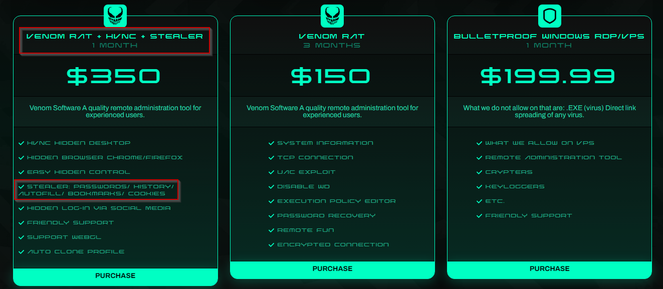 Venom RAT Expands With New Stealer Module
